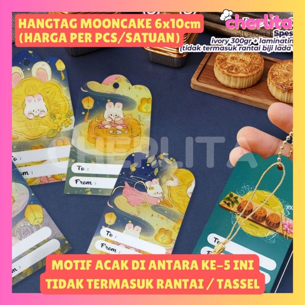 Jual Hang Tag Mooncake Kue Bulan Hampers Autumn Hangtag Label Gantung ...