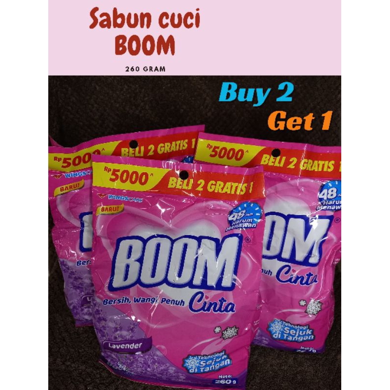 Jual (Paket 3pcs) Deterjen BOOM | detergent cinta bubuk powder 5000an ...