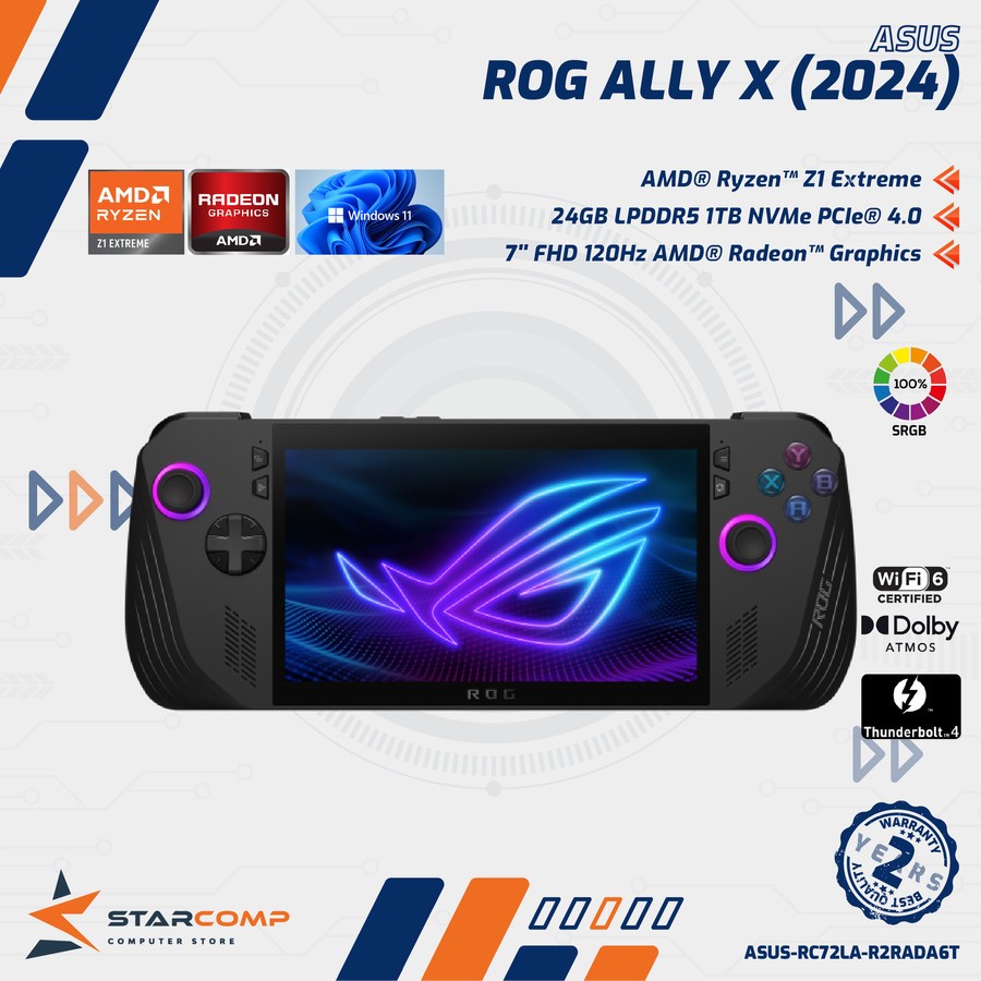 Jual ASUS ROG ALLY X RC72LA AMD Z1 EXTREME 24GB 1TB W11 7" FHD 120HZ ...