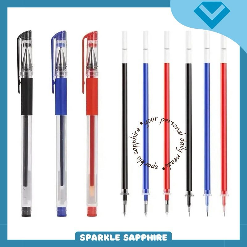 Jual PULPEN POLOS Ujung Runcing Refill Bolpoin Ballpoint Tinta Cair ...