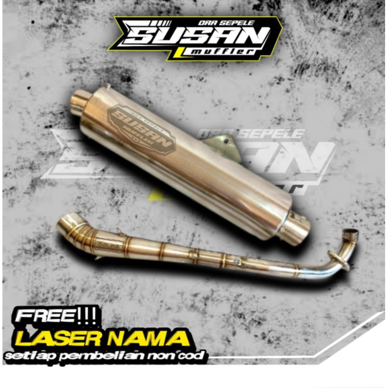 Jual Knalpot Standar Racing Supra 125 Bobokan Suara Bas Adem (Fullsystem stenlis) | Shopee Indonesia