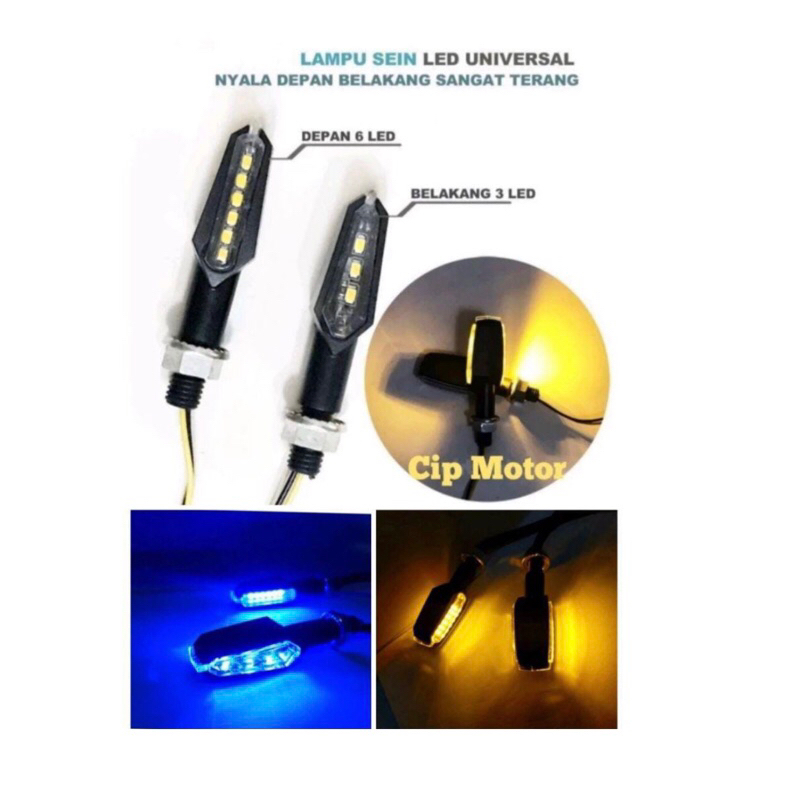 Jual Lampu Sein Mini LED 2 Sisi Sein Motor Universal Bisa Untuk Semua ...