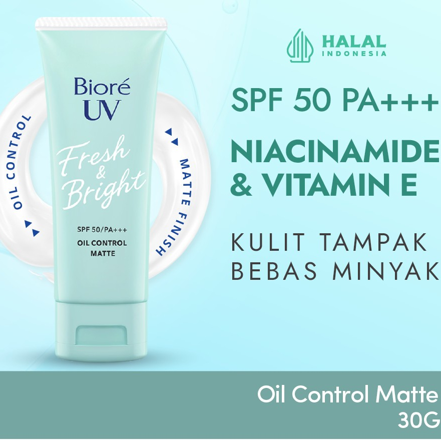 Jual Biore UV Fresh & Bright Oil Control Matte Sunscreen SPF 50+ PA+++ | Shopee Indonesia