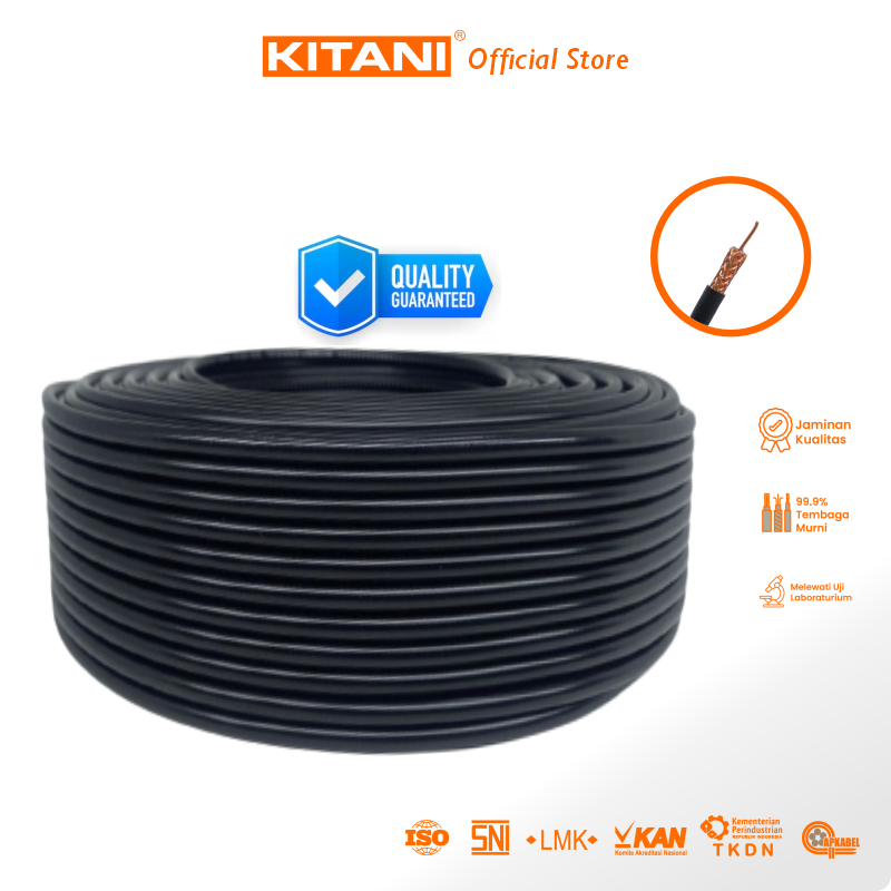 Jual KITANI - Coaxial 5C-2V - 225 Meter - Kabel Antena TV | Shopee Indonesia