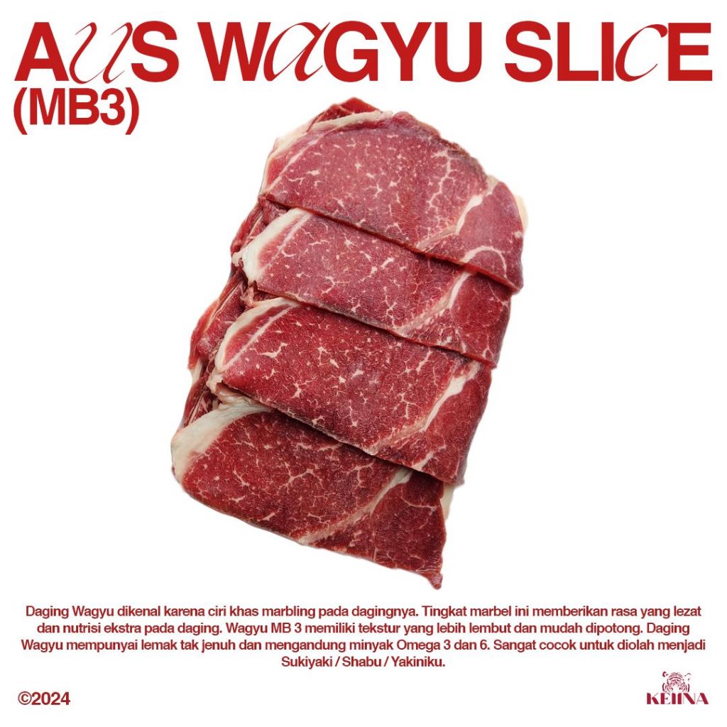 Jual Daging Sapi Beef Aus Wagyu MB 3 Slice Sukiyaki Yakiniku | Shopee ...