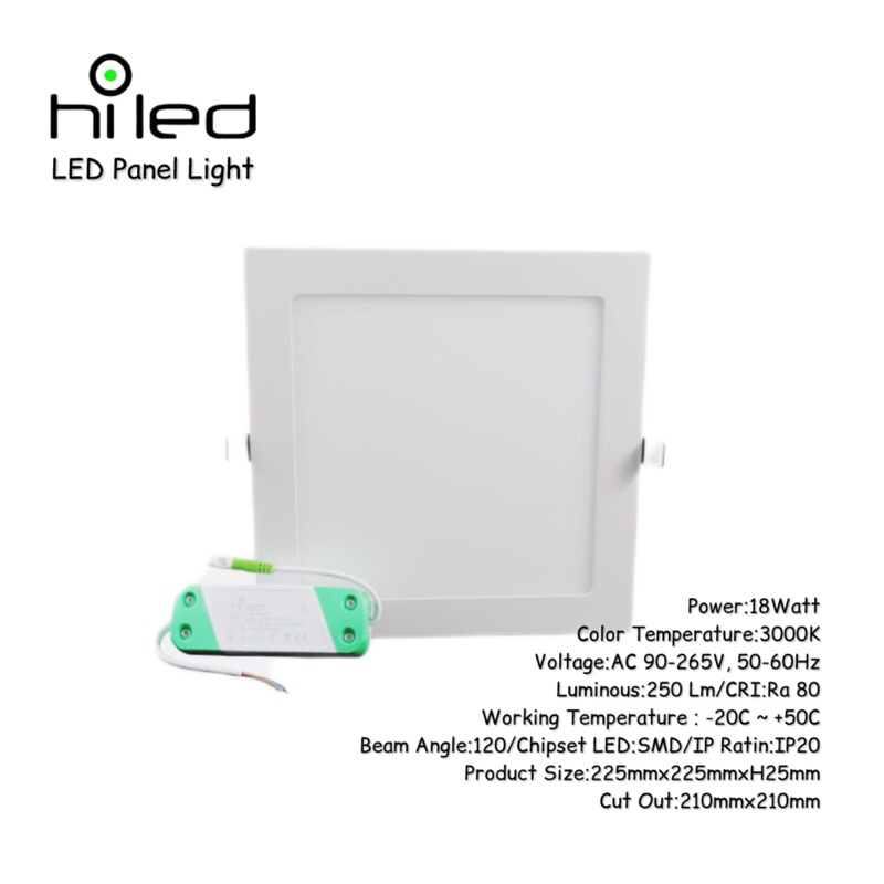 Jual Lampu Downlight Led 18wat Kotak/Hiled Lampu Led panel light inbow ...