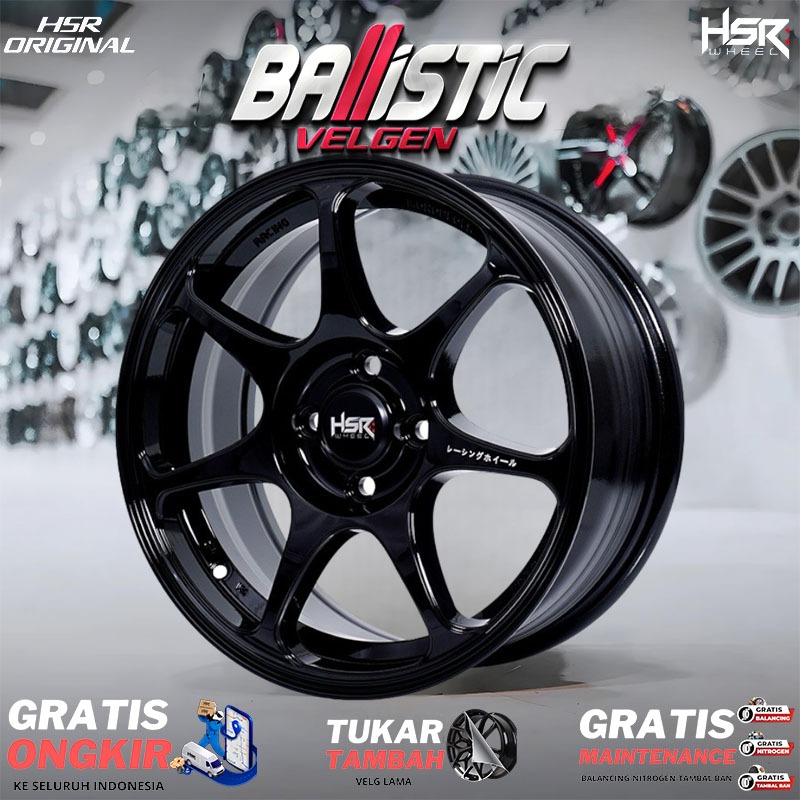 Jual Velg Racing Mobil Ring 16 Lubang Baut/PCD 4X100 Velg Variasi HSR Wheel Original Type ...