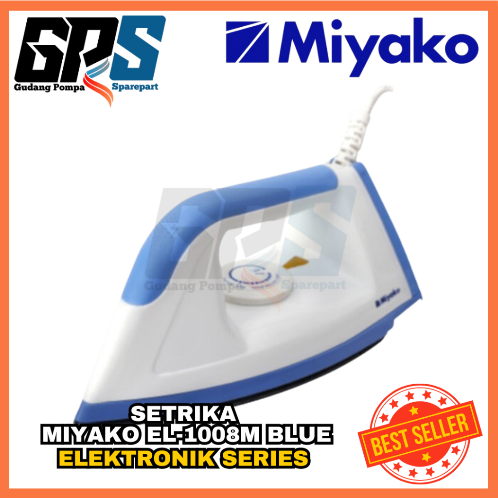 Jual [ELEKTRONIK] SETRIKA MIYAKO EL-1008M BLUE (CUCI GUDANG) | Shopee ...