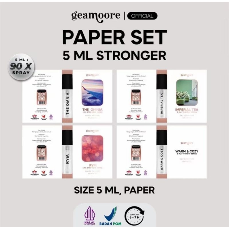Jual All Varian Stronger Paper Set 5ml Bisa 90 kali Semprot / Parfum ...