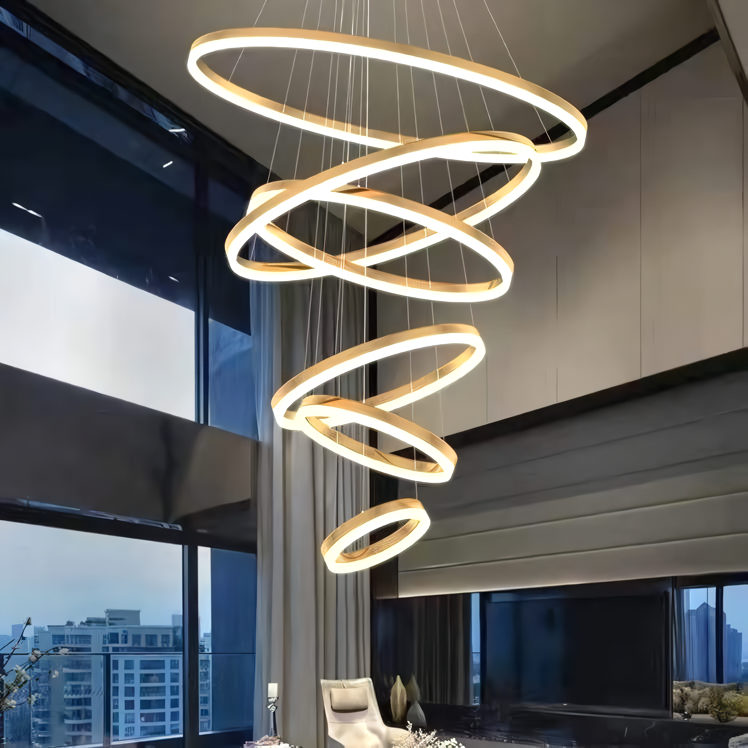 Jual Modern Ring LED VOID 120cm 10881/6RING Pendant Light Lampu Gantung ...