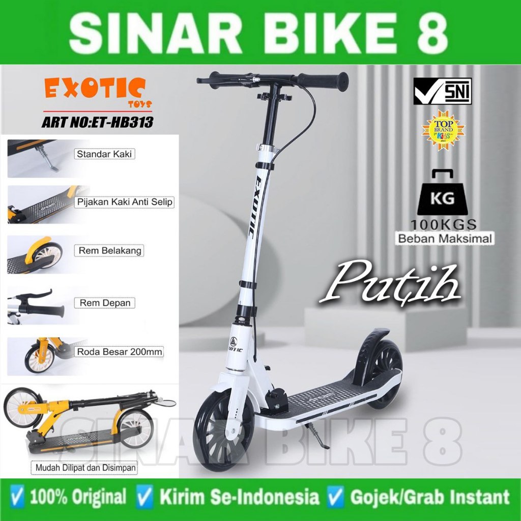 Jual Scooter Skuter EXOTIC ET HB 313 Anak & Dewasa 100 Kg Rem Tangan ...