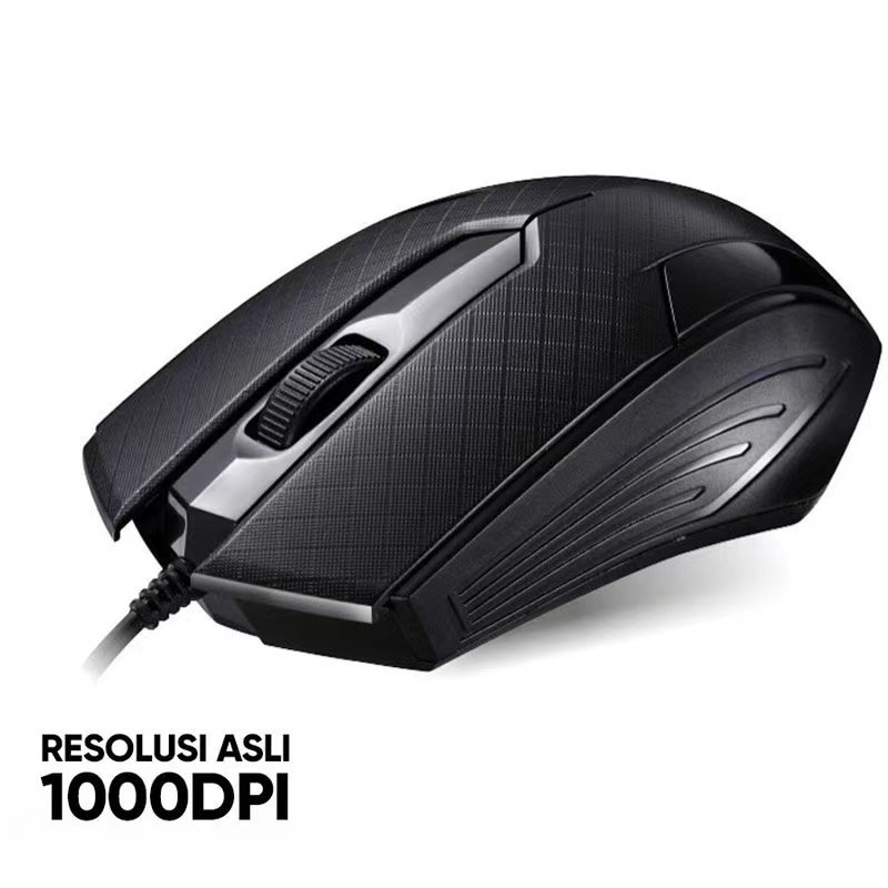 Jual Mouse Wired Mouse USB 1000DPI - Black | Shopee Indonesia