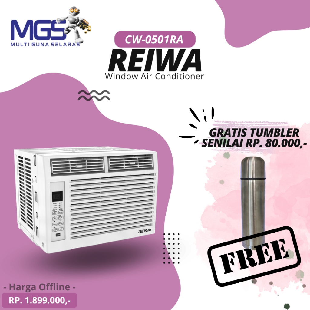 Jual Reiwa AC Window 1/2 PK CW-0501RA 0,5 PK | Shopee Indonesia