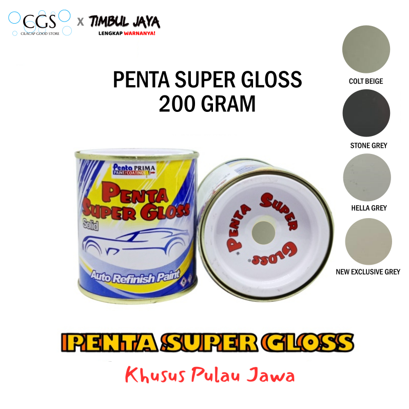 Jual Cat Penta STONE GREY 200 gram / cat penta abu tua / penta super ...