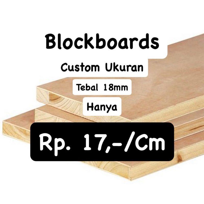Jual Blockbords Custom Ukuran Tebal 18mm Blockboard Block Boards Board ...
