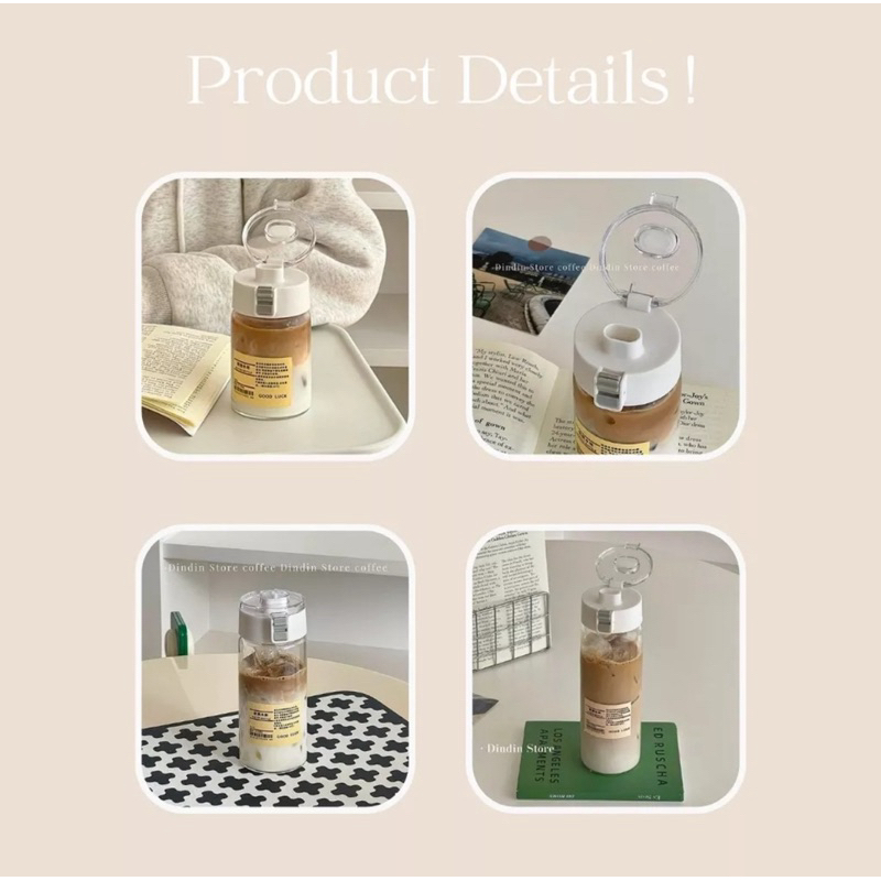 Jual Botol air Minum BPA FREE Putih Transparan Bening Estetik aestetik ...