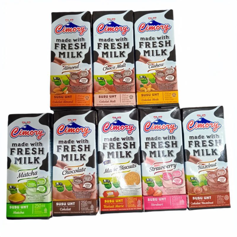 Jual Cimory Fresh Milk UHT Strawberry/Marie biscuits/Chocolate/Almond ...