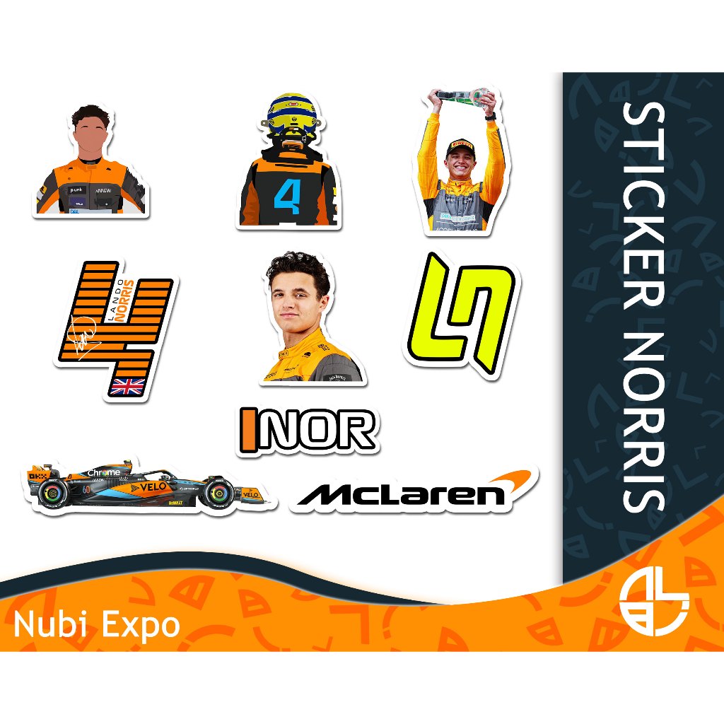 Jual LANDO NORRIS | Sticker Pack F1 Norris | Sticker Laptop | Sticker ...