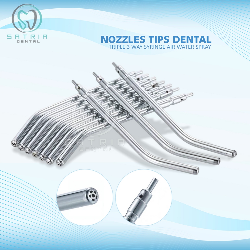 Jual Nozzles Tips Tube Triple 3 Way Syringe Air Water Spray Sparepart ...
