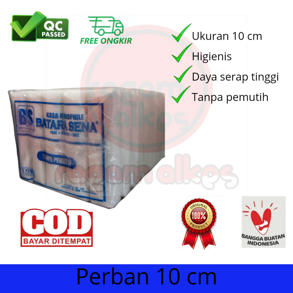 Jual Kasa Perban Gulung 10 cm / Kasa gulung 10 cm/ Perban 10 cm ...