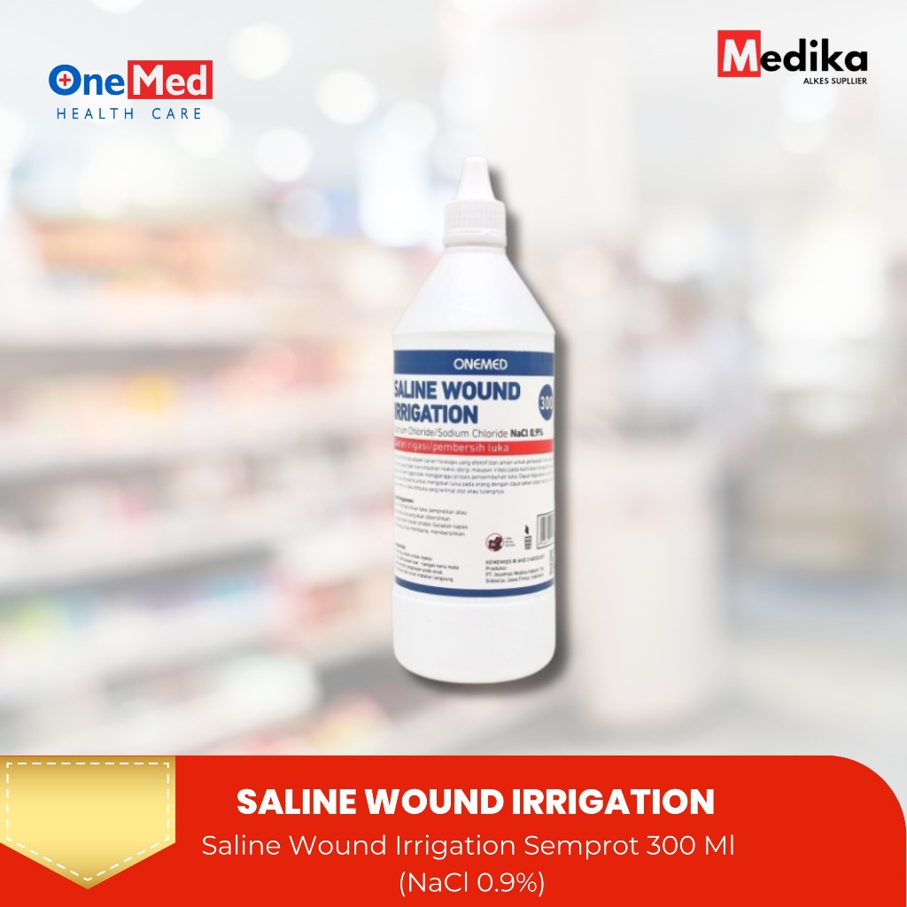 Jual ONEMED Saline Wound Irrigation Semprot 300 Ml (NaCl 0.9%) | Shopee Indonesia