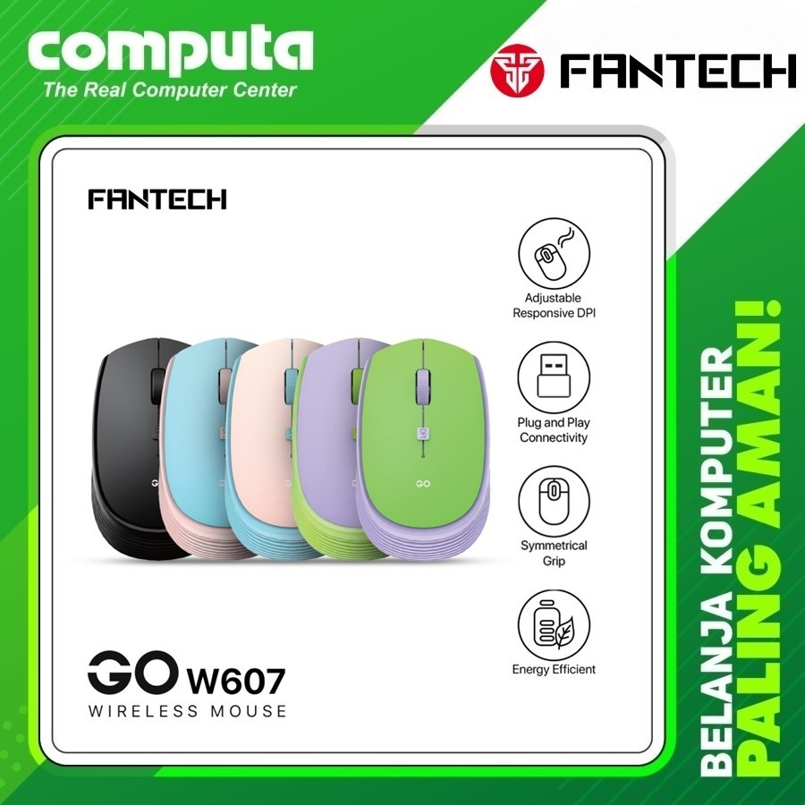 Jual FANTECH Go W607 Wireless Office Mouse 1600 DPI | Shopee Indonesia