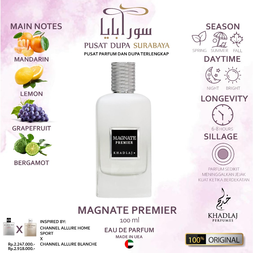 Jual Parfum Asli Arab Original Premium khadlaj /Dubai/ MAGNATE PREMIER ...