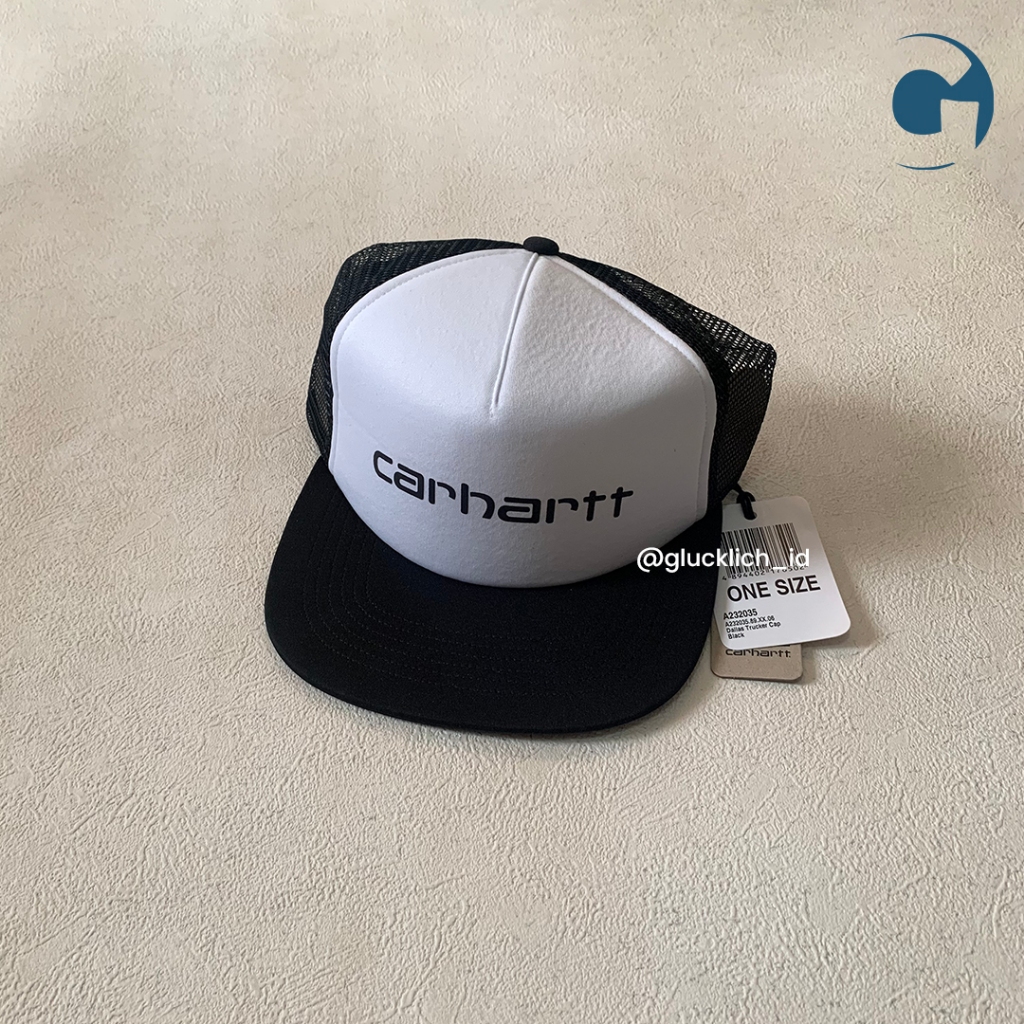 Jual Carhartt WIP, Dallas Trucker Cap in Black/White | Shopee Indonesia