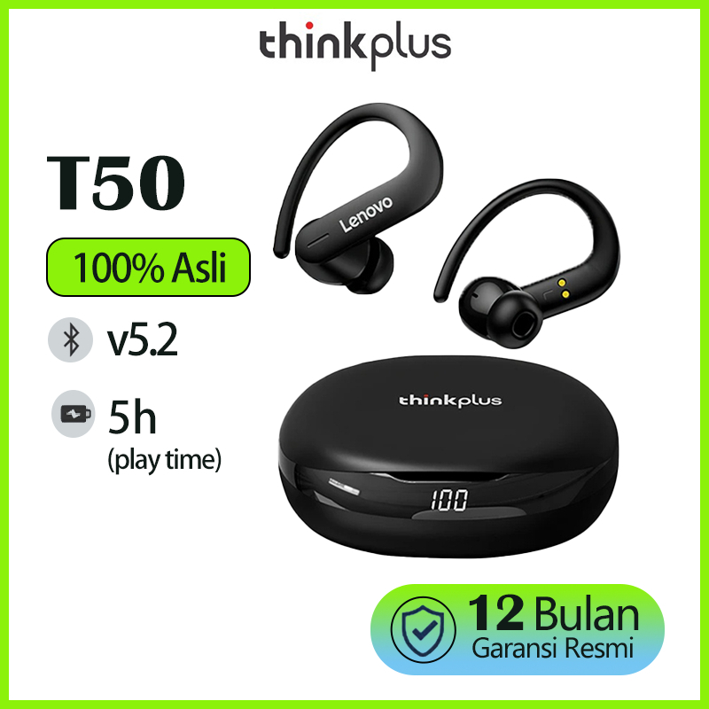 Jual Thinkplus T50 True Wireless headset bluetooth sport TWS | Shopee Indonesia