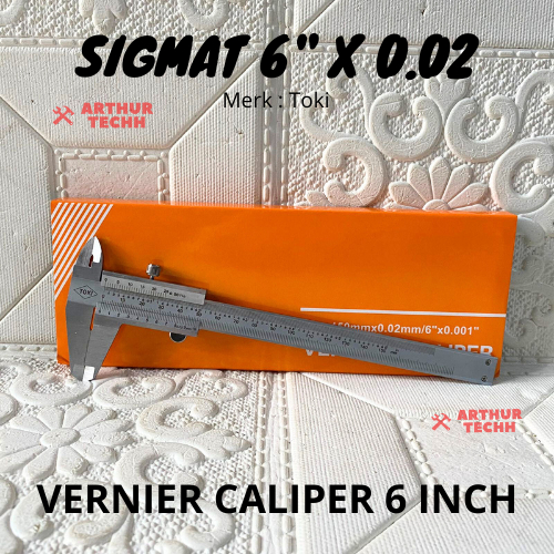 Jual TOKI Sigmat Analog 6" Inch X 0.02 Vernier Caliper Jangka Sorong Japan Quality | Shopee ...