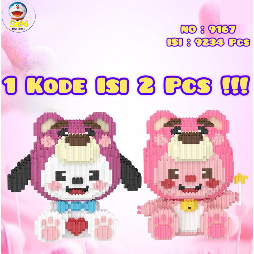 Jual ( 2 Pcs ) Nano Blocks Medium Lotso Series, Mainan Block Susun ...