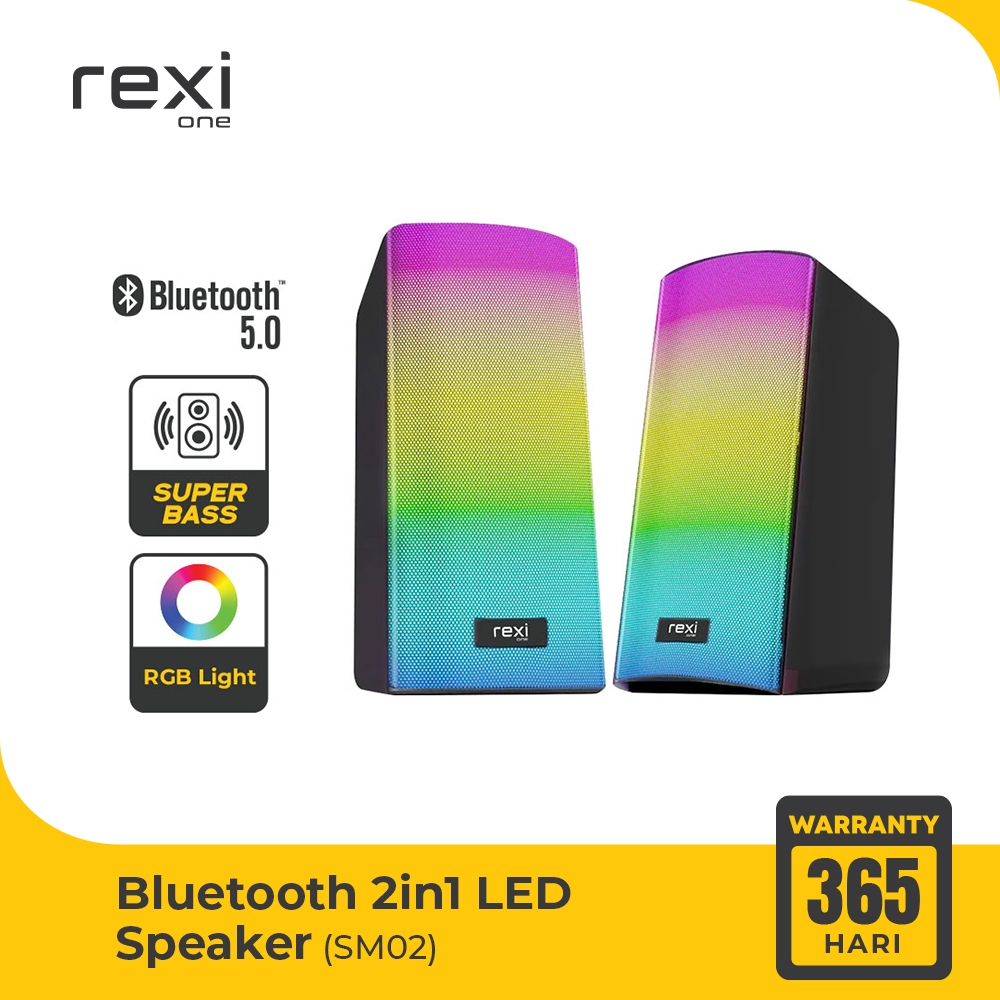 Jual rexione Speaker SM02 Bluetooth 5.0 Super Bass, with RGB Light ...