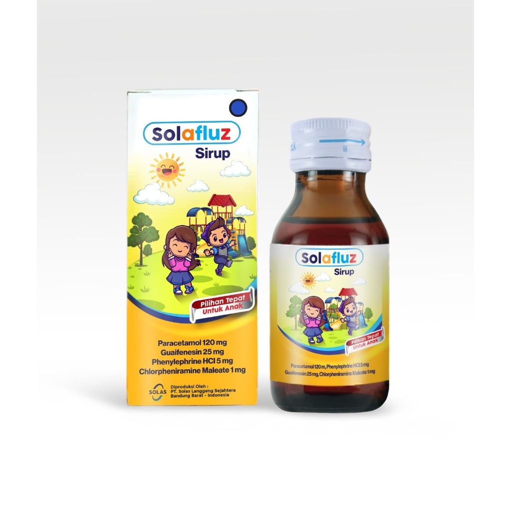 Jual SOLAFLUZ SIRUP 60 ML (UNTUK MERINGANKAN BATUK PILEK FLU ANAK ...