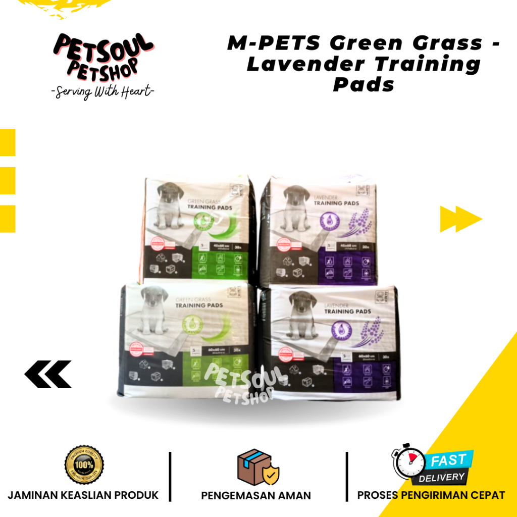 Jual M-PETS Green Grass - Lavender Underpet Underpad 45x60 - Training ...