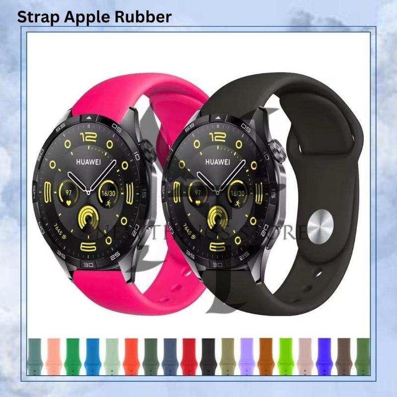 Jual STRAP TALI JAM APPLE RUBBER HUAWEI WATCH GT 1 / 2 / 3 / 4 46MM ...