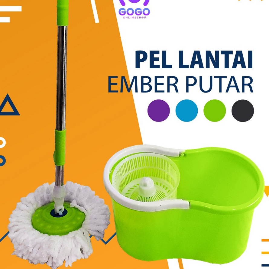 Jual C526 Alat Pel Lantai Dengan Ember Serbaa Pel Lantai Ultra Putar Praktis Kain Pel Spin Mop ...