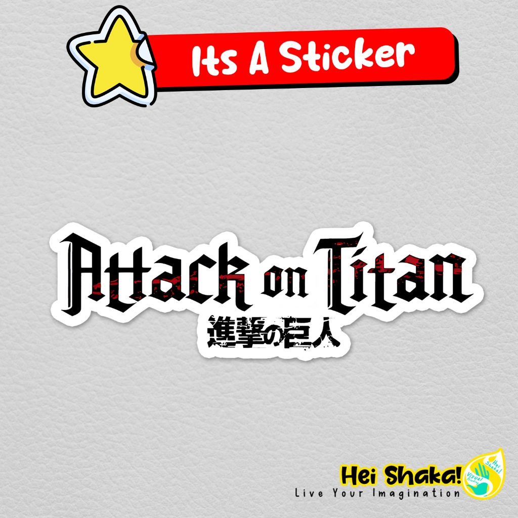 Jual Stiker Sticker AOT Attack On Titan Vinyl Anime Manga Jepang Bahan ...