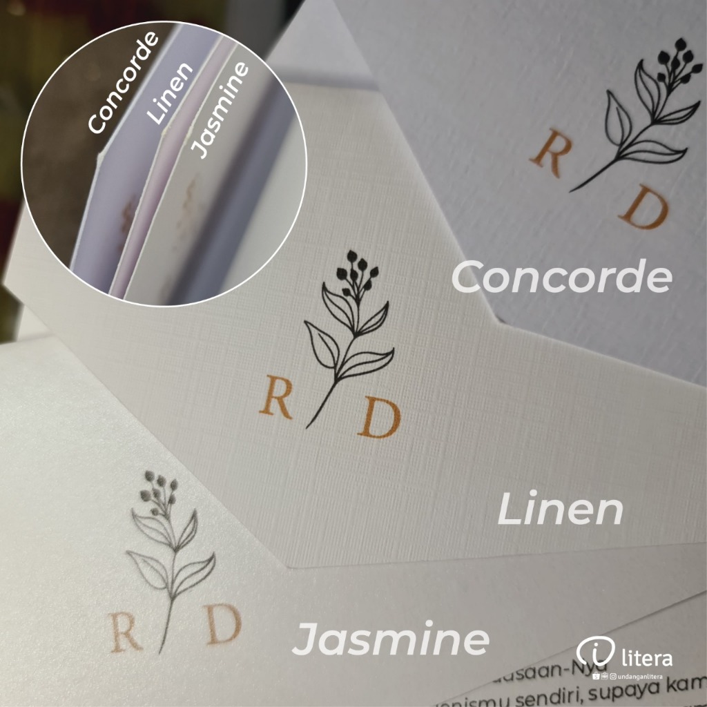 Jual Undangan Nikah Pernikahan Semi Amplop Jasmine Linen Concorde ...