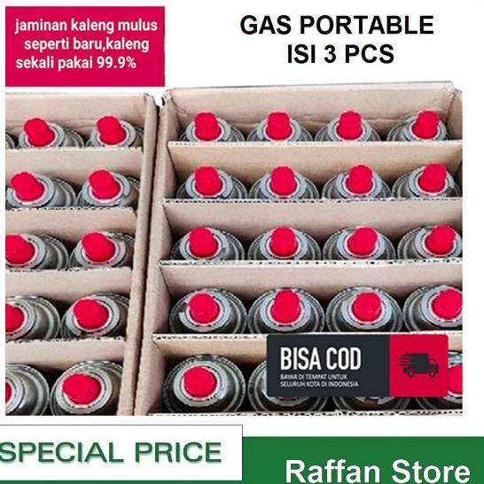 Jual MEGA RAFF 3 Pcs Gas Portable Gas Kaleng Gas Kamping Gas Tabung Isi ...