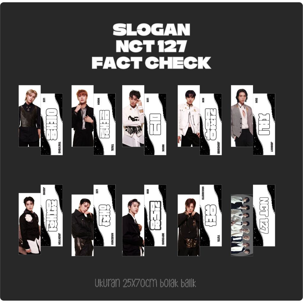 Jual SLOGAN HAND BANNER NCT 127 Cheering kit | Shopee Indonesia