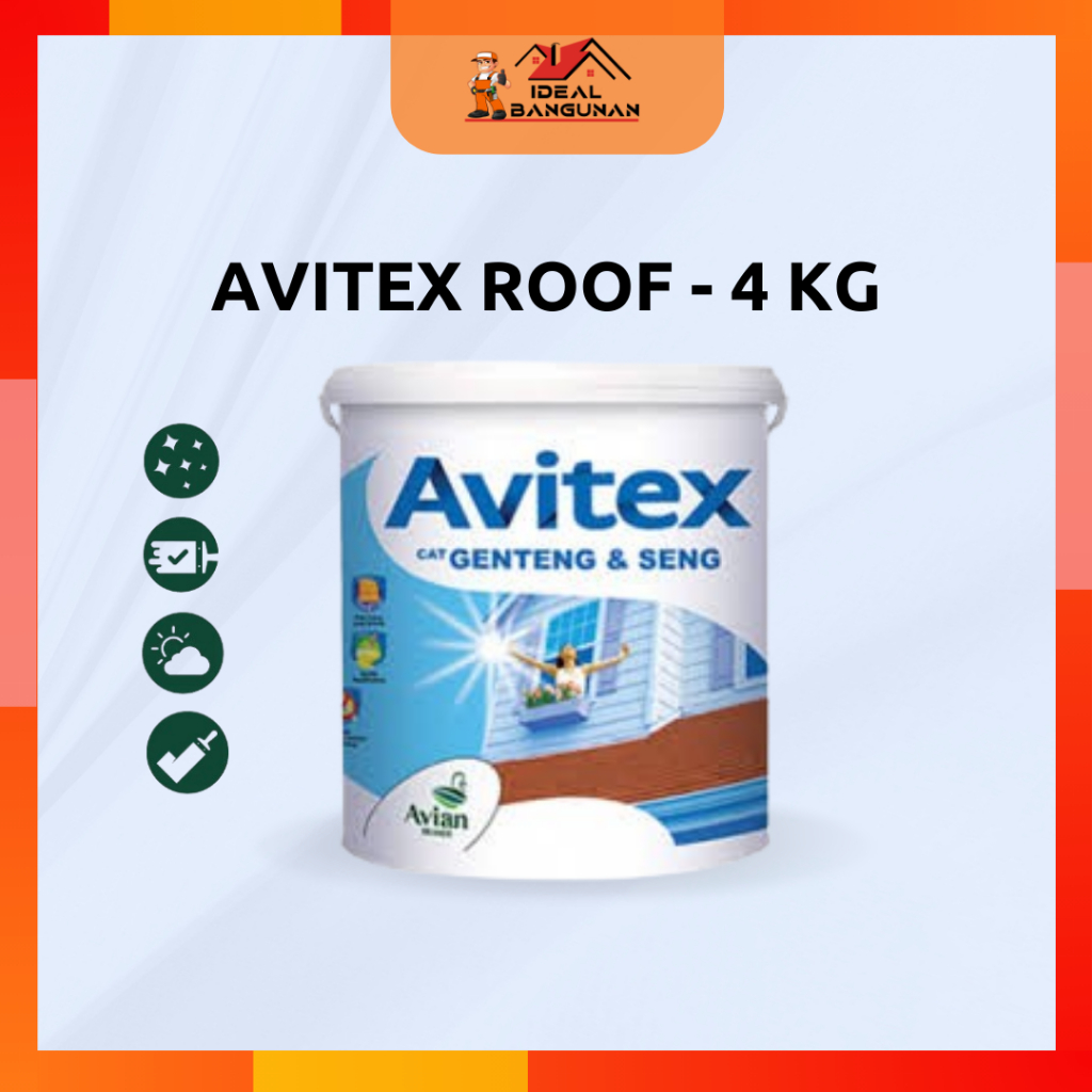 Jual [READY] AVITEX ROOF 4 KG / CAT AVITEX / CAT AVITEX ROOF / CAT ATAP ...