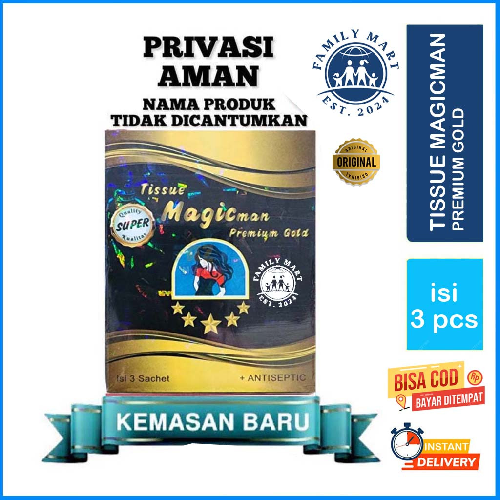 Jual [MAGICMAN GOLD PREMIUM 1 PACK = 3 SACHET] [KEMENKES] Tisu Magicman ...