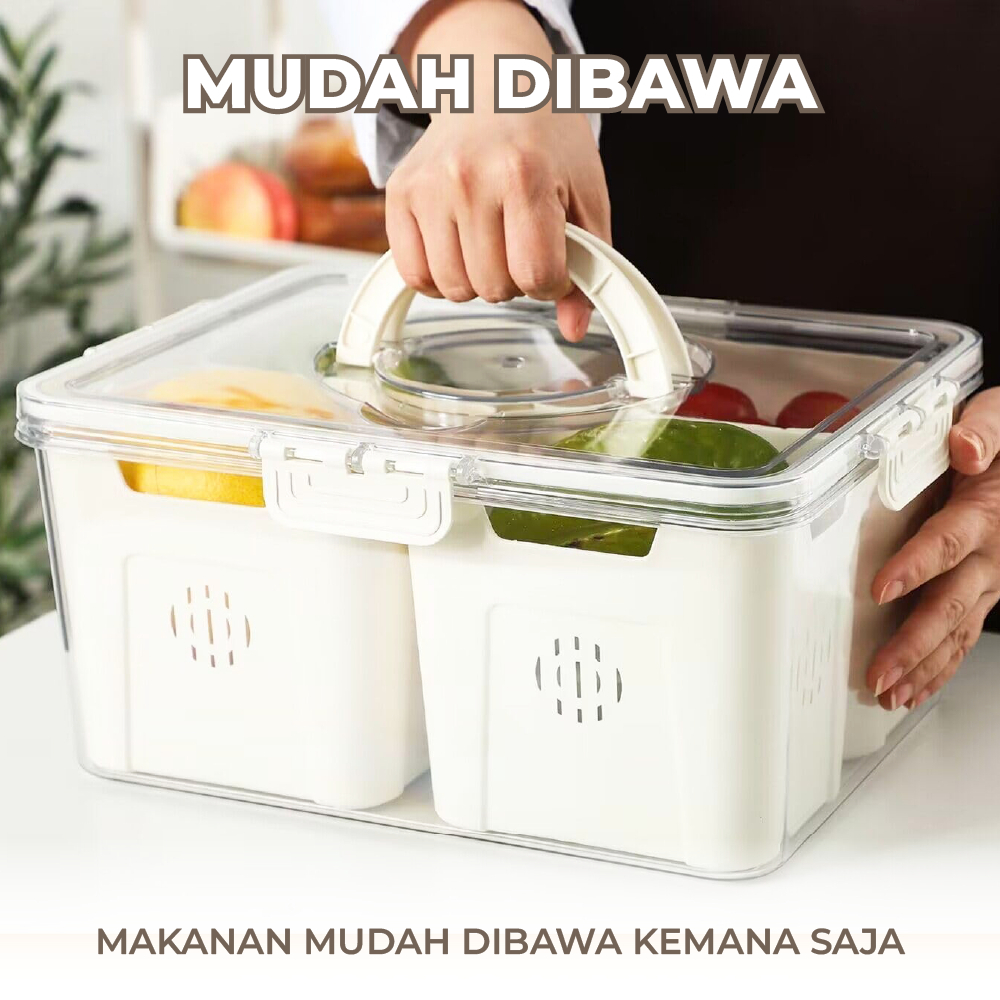 Jual Kontainer Kulkas Tempat Penyimpanan Makanan Dengan Saringan dan ...