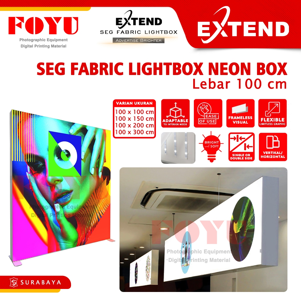 Jual SEG Silicone Edge Graphic Fabric Lightbox Big Signage Aluminum ...