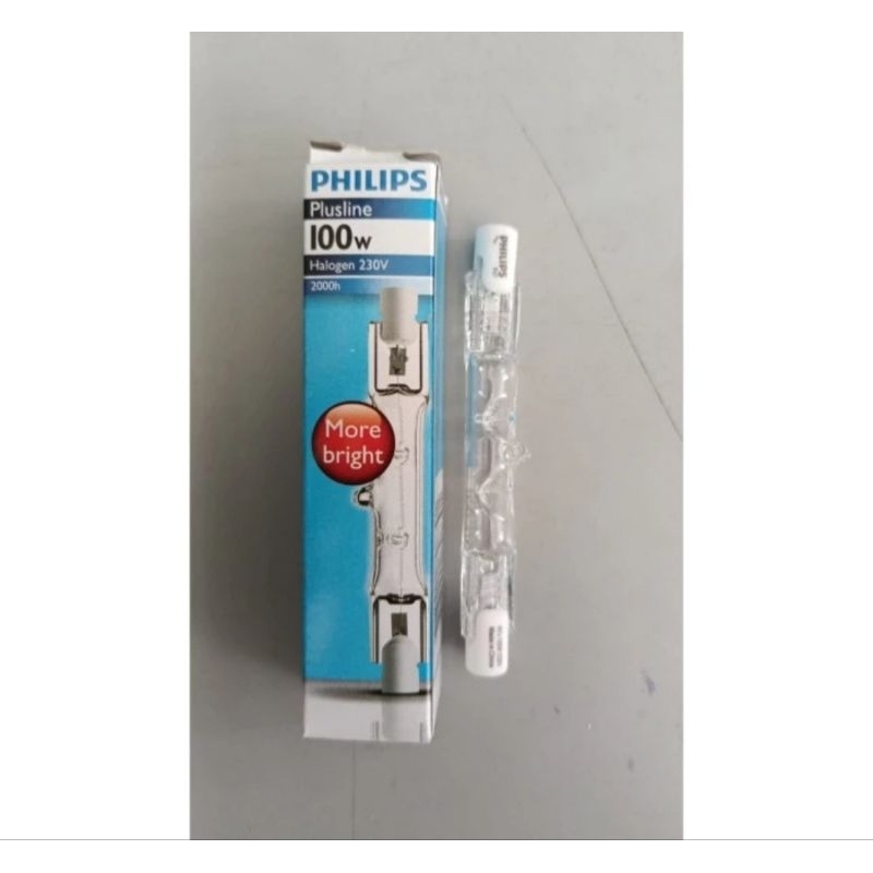 Jual Lampu Halogen Stick 100Watt Philips Plusline 100W 100 Watt ...