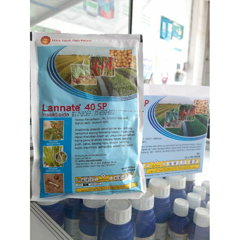 Jual Lannate 40SP 100gr Insektisida Obat Hama Ulat Tanaman | Shopee ...