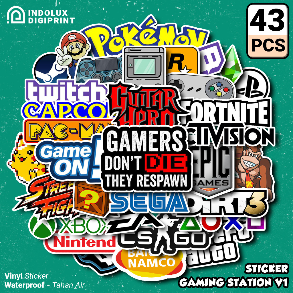 Jual Sticker Gamers Console 50 PCS Stiker Playstation Game Pack Anti ...