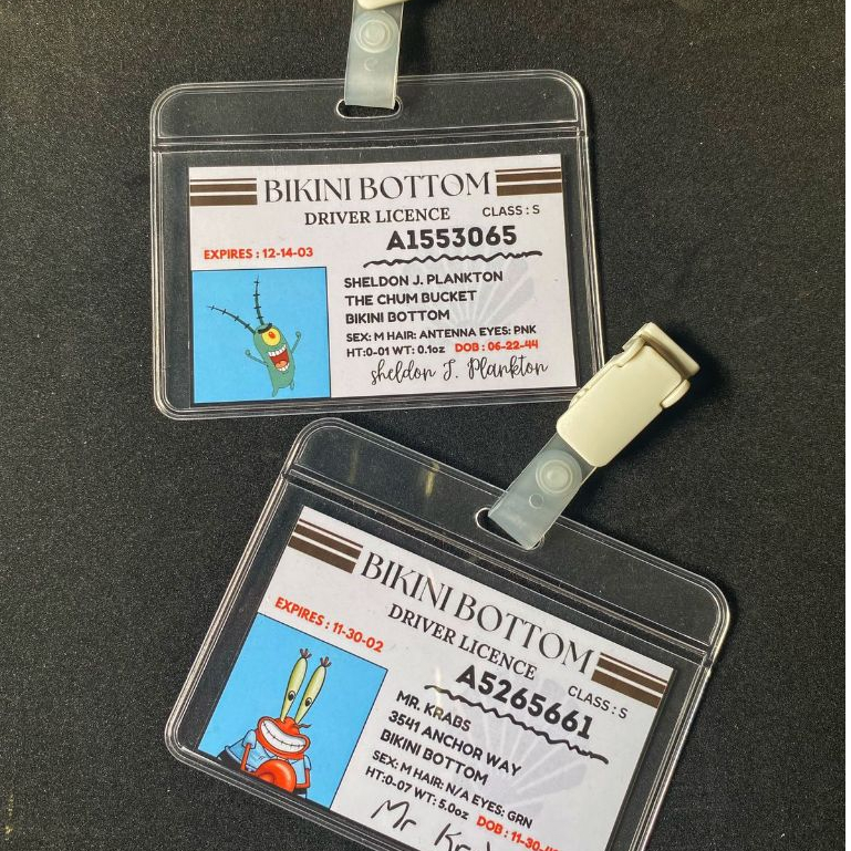 Jual Bikini Bottom Driving Licence Spongebob Fake Replica ID Card Prop ...