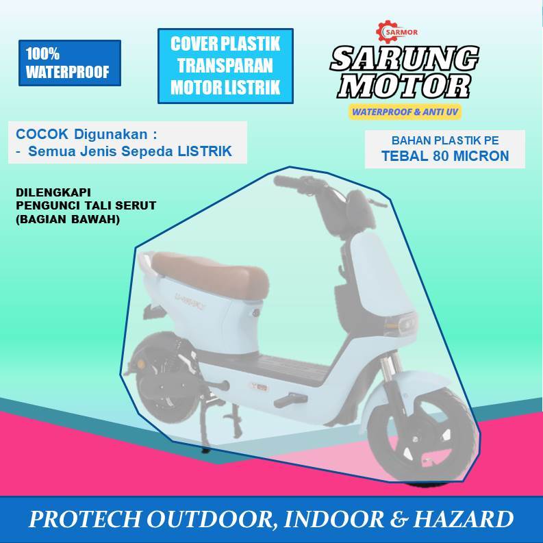 Jual COVER SEPEDA LISTRIK TRANSPARAN SARUNG SELIMUT AKSESORIS SEPEDA ...