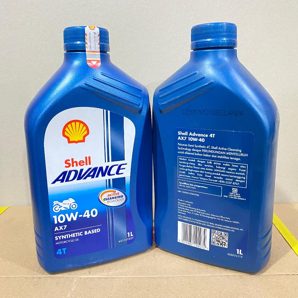 Jual Oli Shell Advance AX7 4T 10W-40 1L Original | Shopee Indonesia